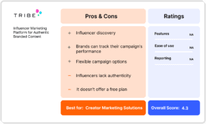 Tribe Influencer Review + Features, Pricing and Alternatives in 2026