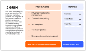 Grin Reviews + Features, Pricing, and Grin Alternatives in 2026