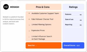 Modash Review + Features and Pricing + Top Alternatives in 2025