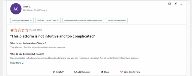 Traackr Review + Features and Pricing + Top Alternatives in 2026