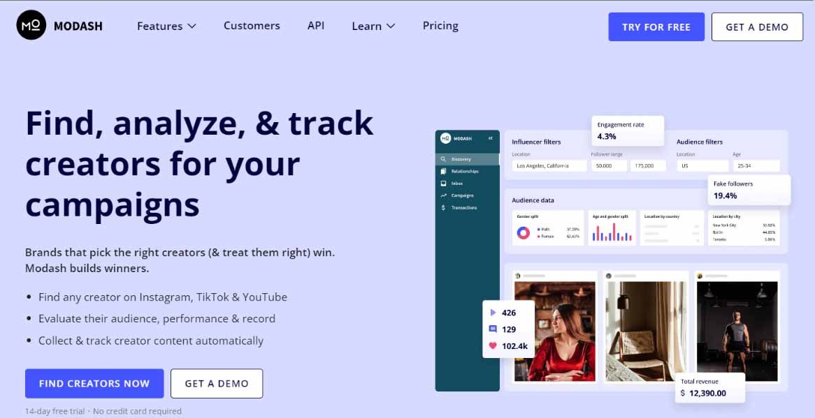 Modash Review + Features and Pricing + Top Alternatives in 2025